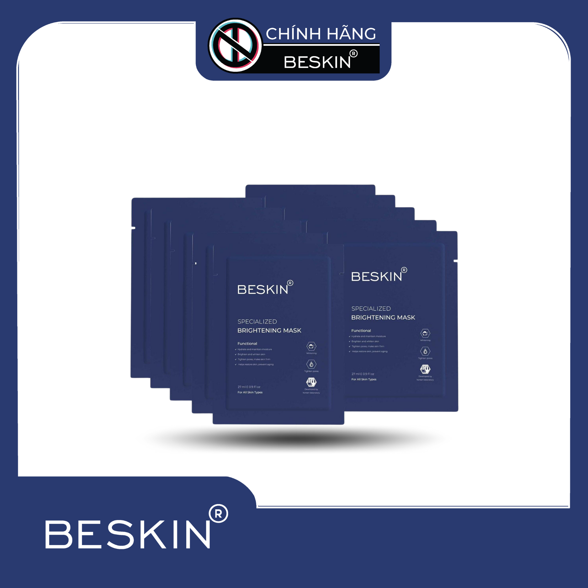 MẶT NẠ TRẮNG DA BESKIN - SET 5 miếng, 10 miếng - BESKIN.VN – MỸ PHẨM ...