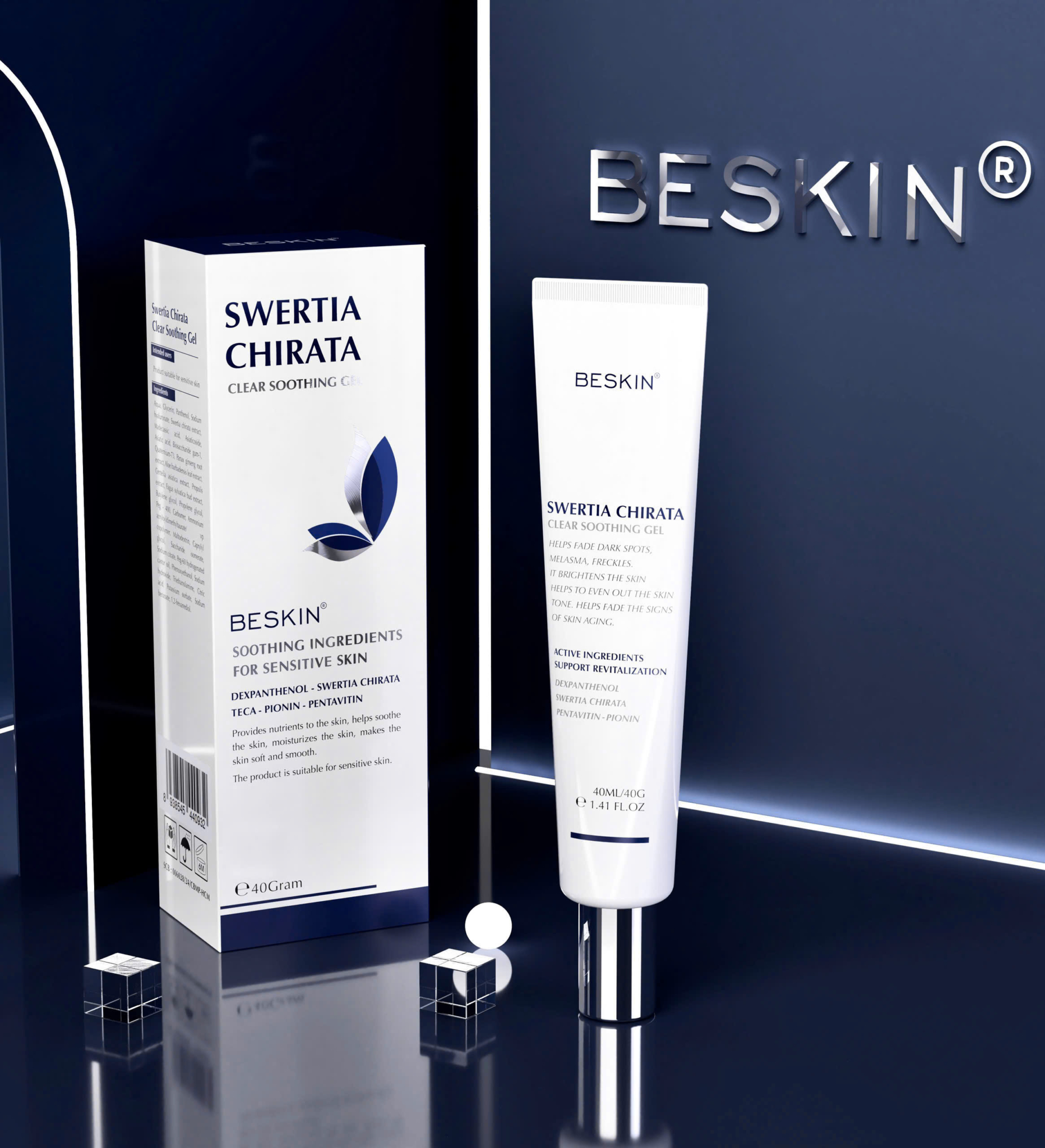 GEL PHỤC HỒI LÀM DỊU DA BESKIN "SWERTIA CHIRATA CLEAR SOOTHING GEL ...