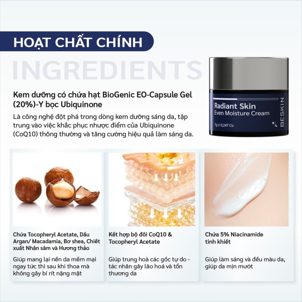 KEM DƯỠNG DA ĐA CHỨC NĂNG RADIANT "RADIANT SKIN EVEN MOISTURE CREAM ...